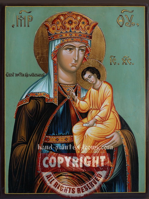Тhe Virgin Mary - Helping the suffering - ръчно рисувана икона» Hand ...